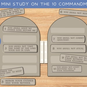 Printable 10 Commandments Mini Study| Homeschool | Sunday School ...