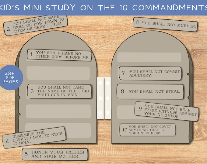 Printable 10 Commandments Mini Study| Homeschool | Sunday School ...