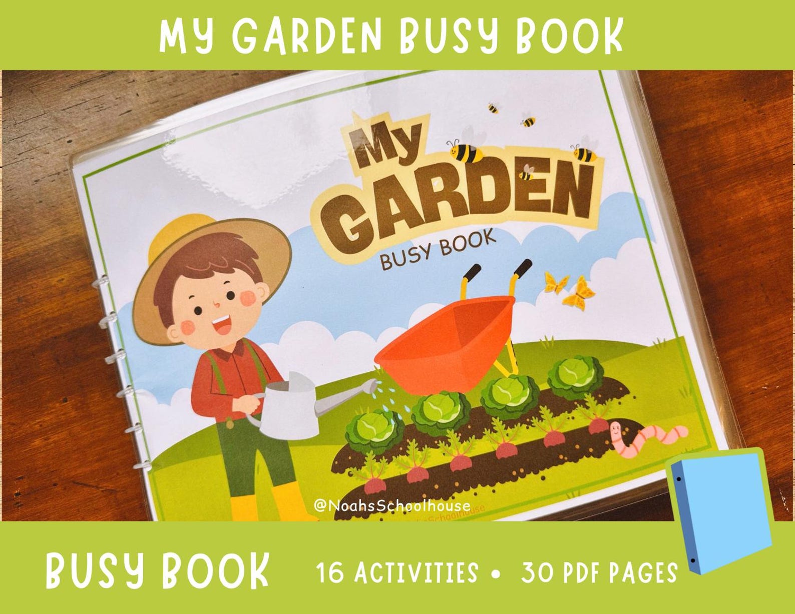 Printable My Garden Busy Book, Binder Activity | Preschool Activity ...