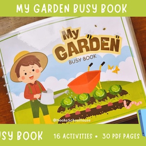 Printable My Garden Busy Book, Binder Activity | Preschool Activity ...