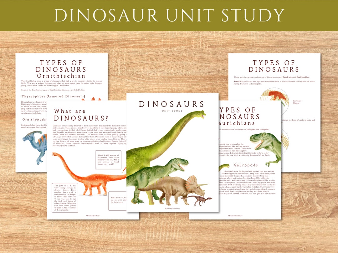 Printable Dinosaur Unit Study | Homeschool | Supplemental Study - Etsy