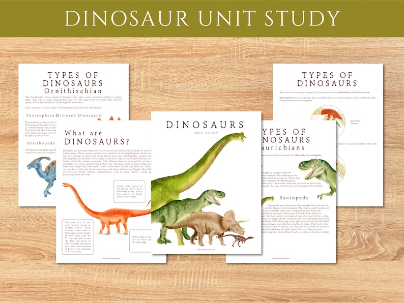 Printable Dinosaur Unit Study | Homeschool | Supplemental Study - Etsy