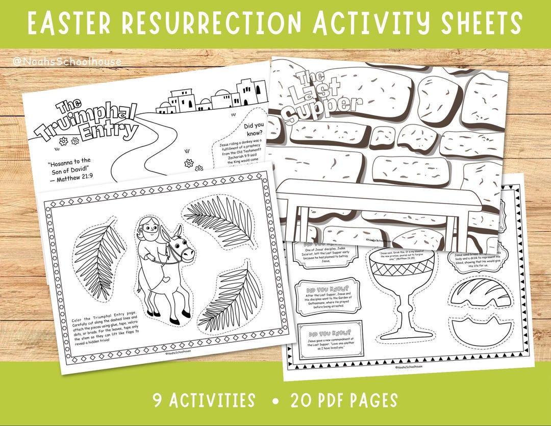 Jesus Resurrection Coloring Pages: Easter Activity Pack (digital ...