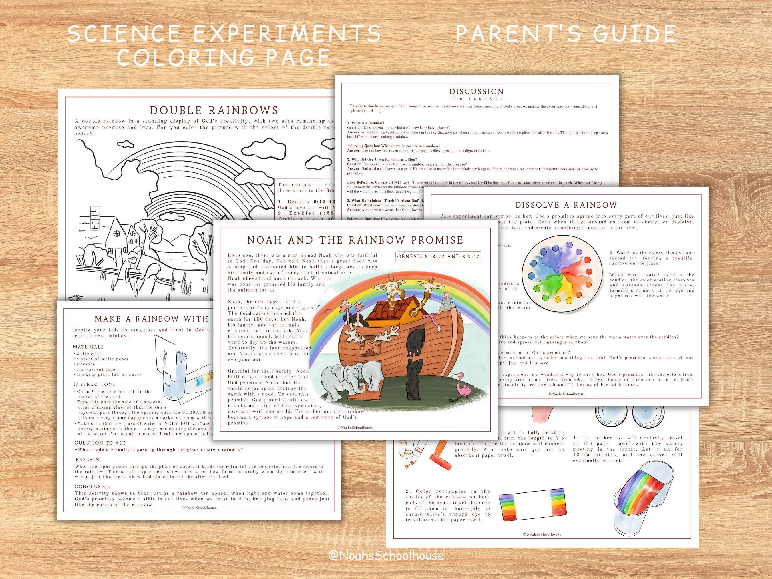 Printable Rainbows and God’s Promise Unit Study | Faith-based Science ...