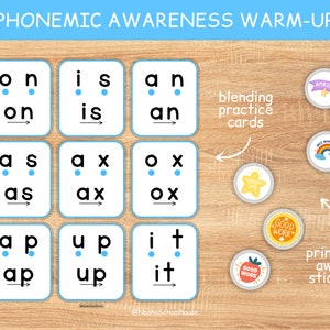 Printable Phonemic Awareness Warm-up | Homeschool | Pre-k Activities ...
