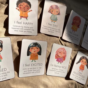 Printable Feelings and Actions Cards | Emotions Activity | Garland ...