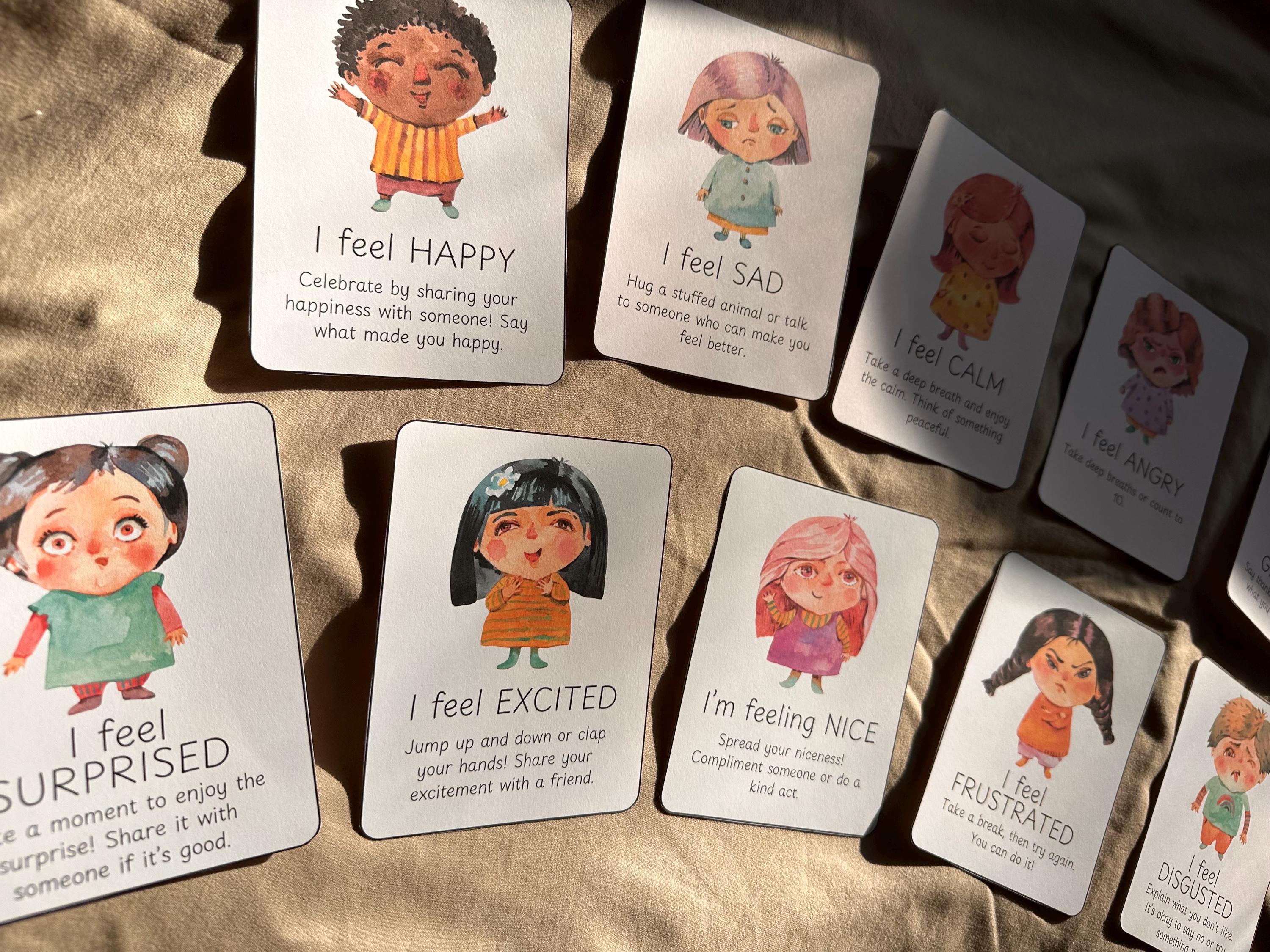 Printable Feelings and Actions Cards | Emotions Activity | Garland ...