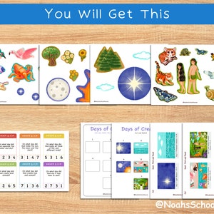 Printable Creation Story Unit Study Homeschool Sunday School Lessons ...