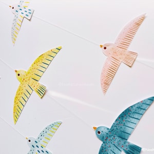 Printable Watercolor Birds | Garland | Nursery Decor Classroom Decor - Etsy