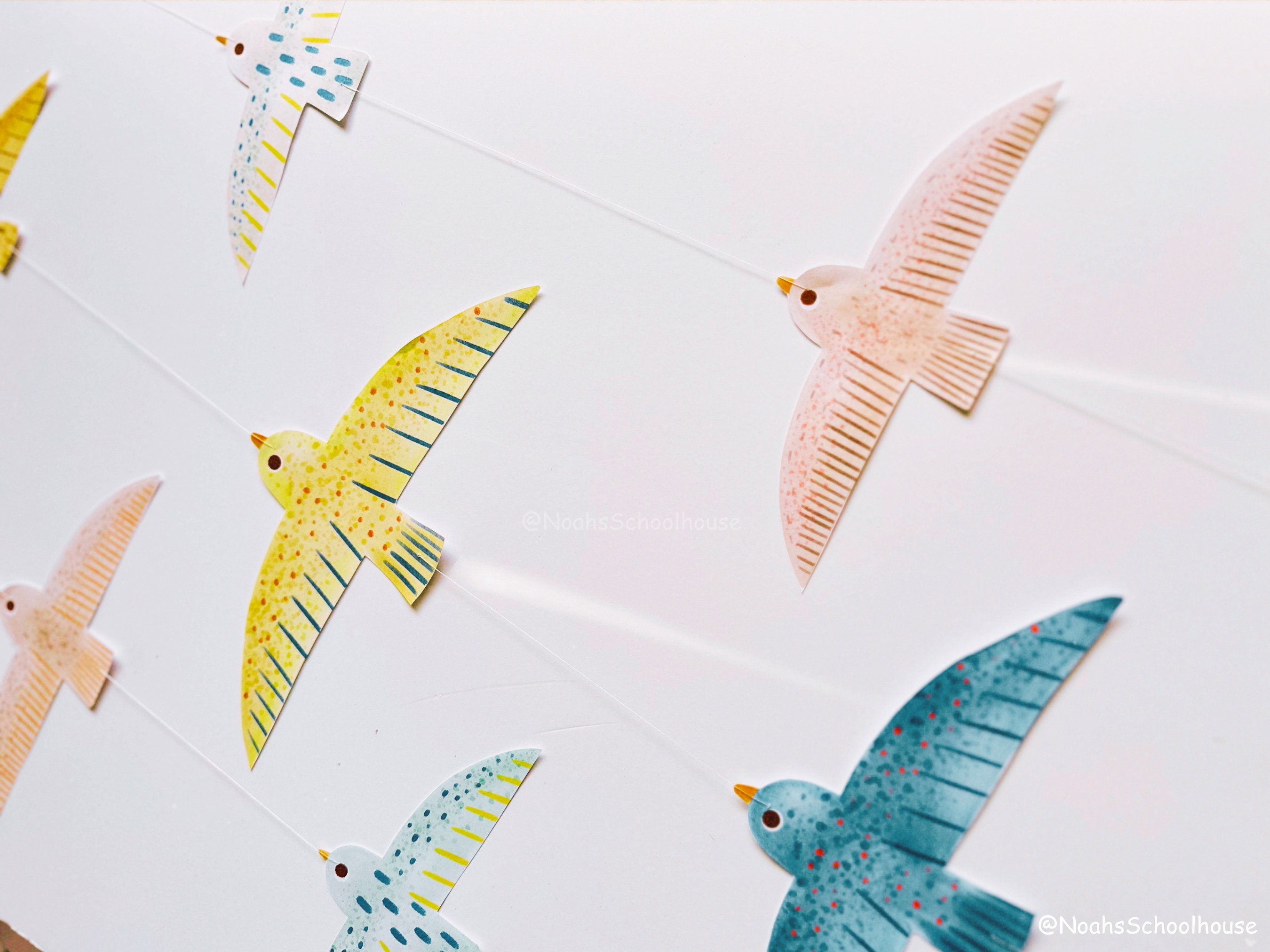 Printable Watercolor Birds | Garland | Nursery Decor Classroom Decor - Etsy