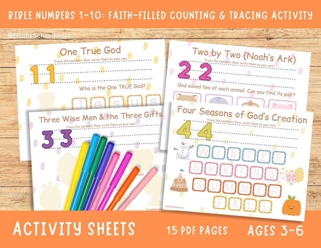 Printable Faith-filled Numbers 1-10 | Homeschool | Toddler Activities ...
