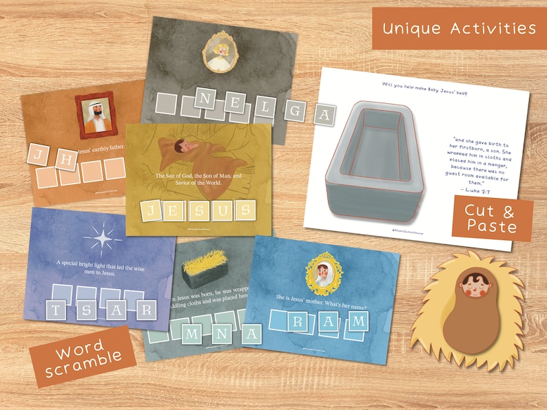 Printable Jesus Birth Activity | Nativity Story | Homeschool | Sunday ...