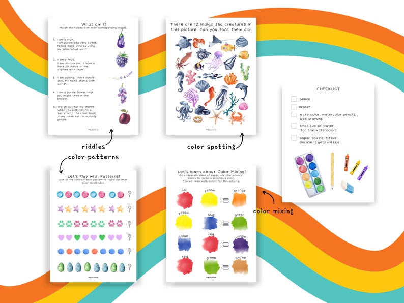 Printable Colors Workbook Homeschool Learning Materials, Color Mixing ...