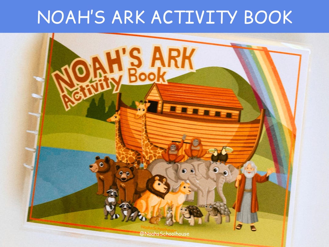 Printable Noah's Ark Activity Book, Binder Activity | Preschool ...