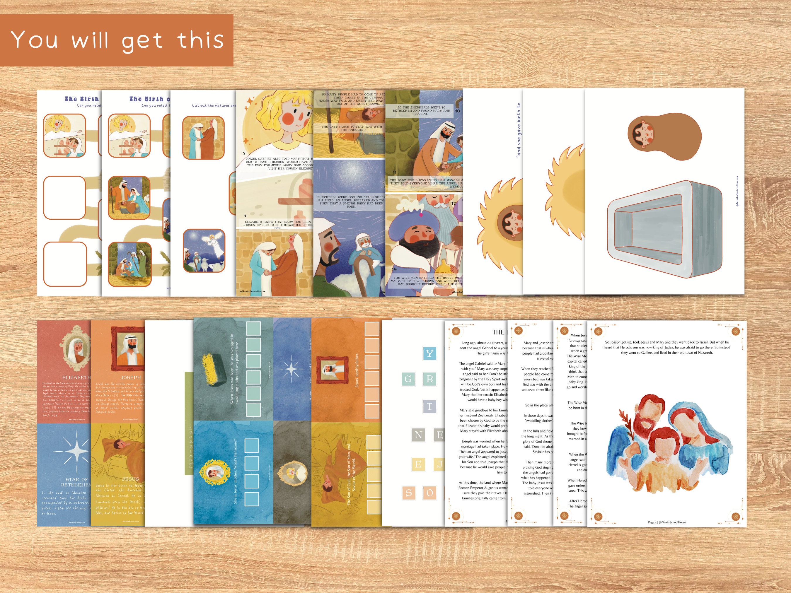Printable Jesus Birth Activity | Nativity Story | Homeschool | Sunday ...