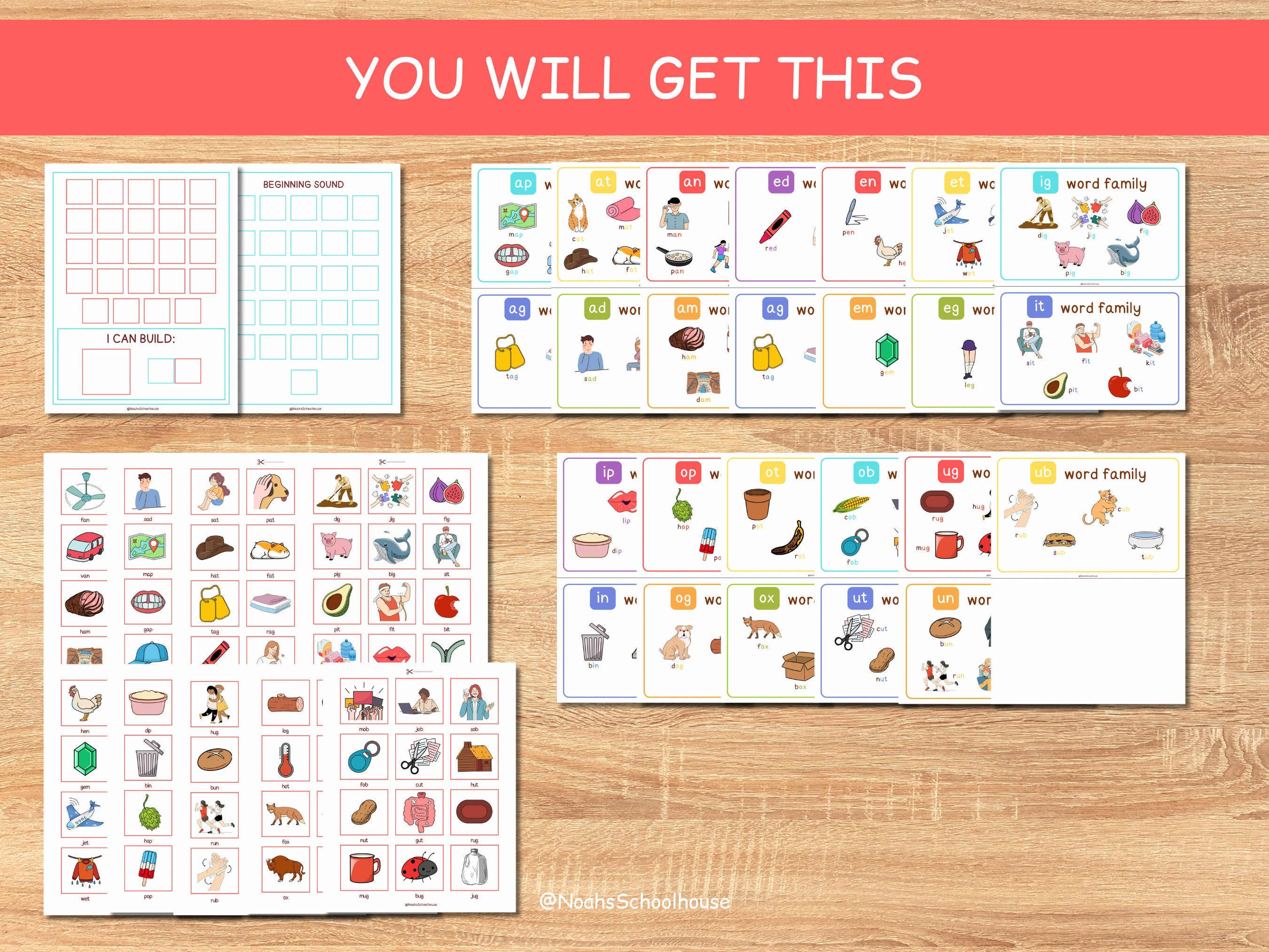 Printable Word Family for Beginning Readers Activity | Homeschool | Pre ...