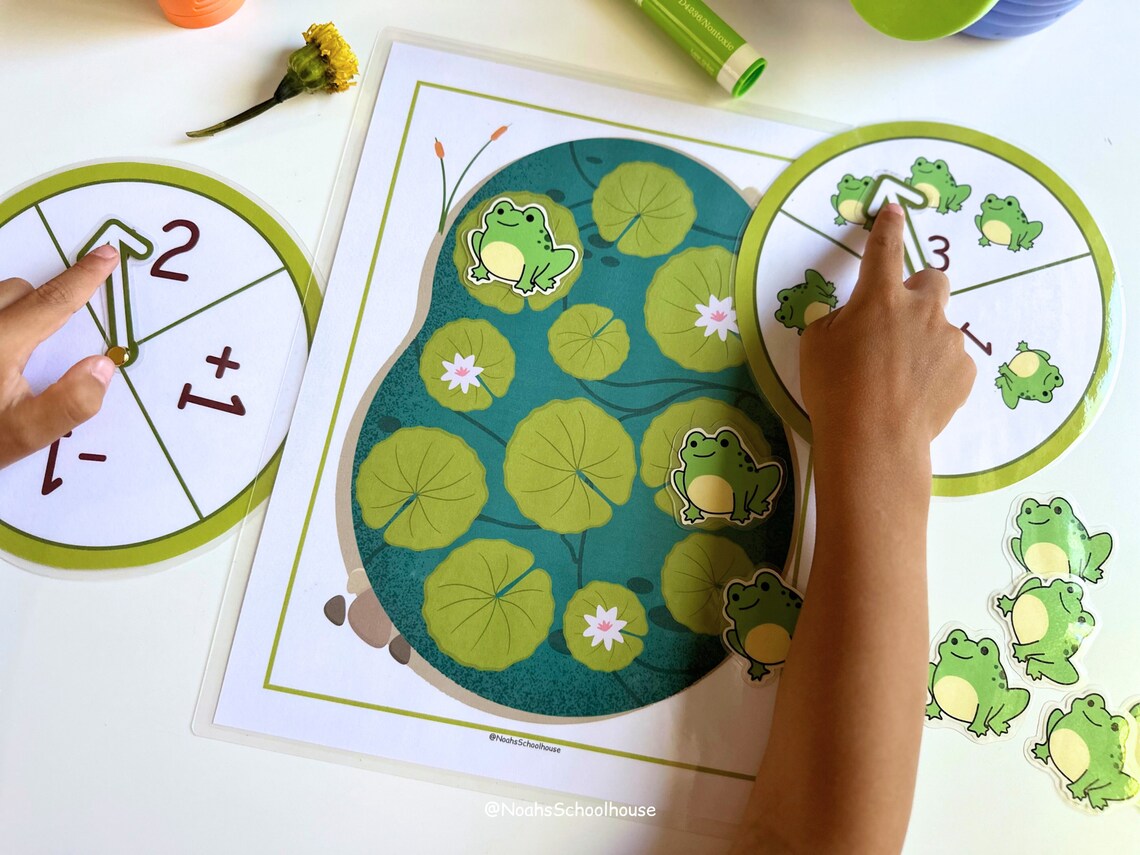 Lily Pad Math Game: Printable Addition & Subtraction (PDF) - Etsy