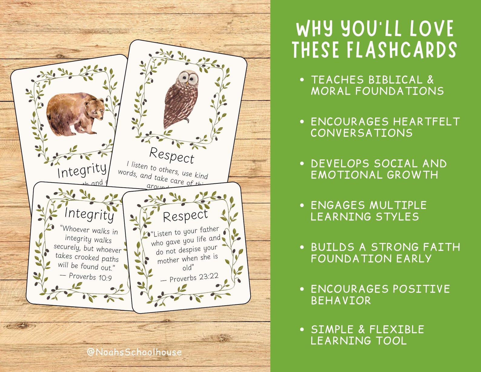 Printable Core Values and Character Traits Cards | Garland | Nursery ...
