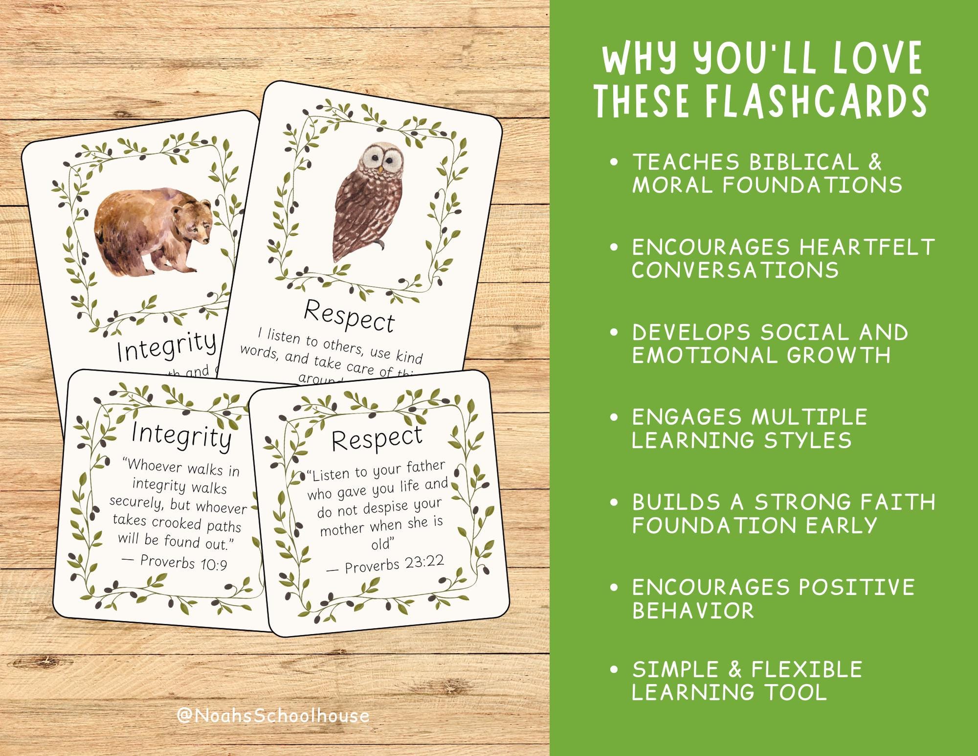 Printable Core Values and Character Traits Cards | Garland | Nursery ...