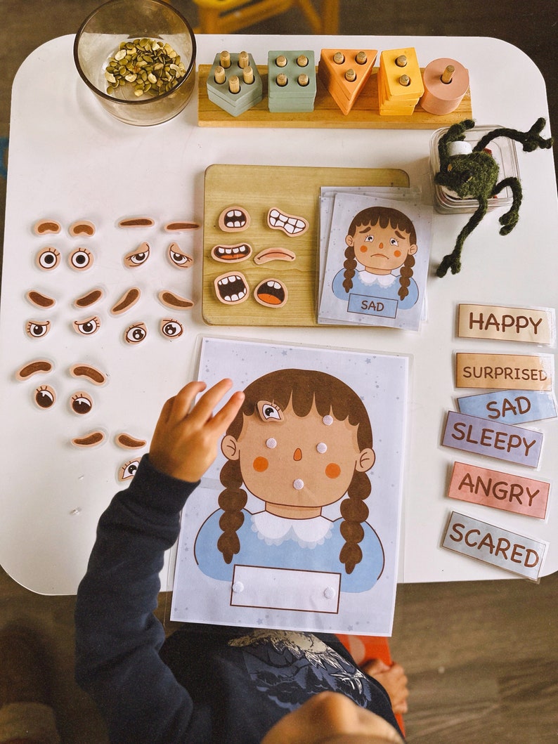 Printable Emotions Activity | Facial Expressions L Homeschool | Cut and ...