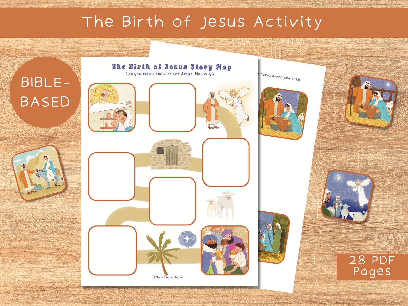 Printable Jesus Birth Activity | Nativity Story | Homeschool | Sunday ...