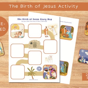 Printable Jesus Birth Activity | Nativity Story | Homeschool | Sunday ...