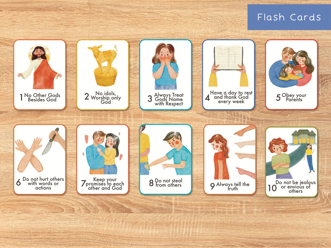 Printable 10 Commandments Mini Study| Homeschool | Sunday School ...