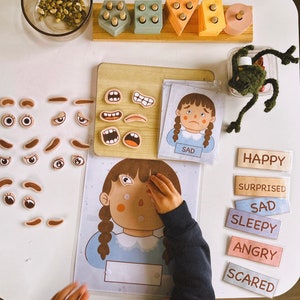 Printable Emotions Activity | Facial Expressions L Homeschool | Cut and ...