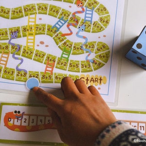 Printable Snakes and Ladders Addition Within 20 | Homeschool | Math ...