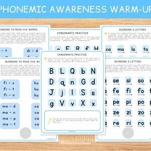 Printable Phonemic Awareness Warm-up | Homeschool | Pre-k Activities ...
