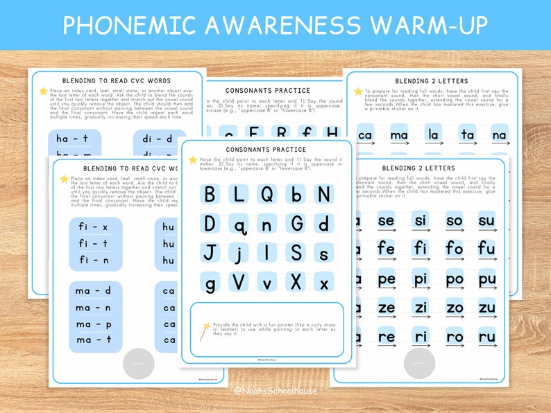 Printable Phonemic Awareness Warm-up | Homeschool | Pre-k Activities ...