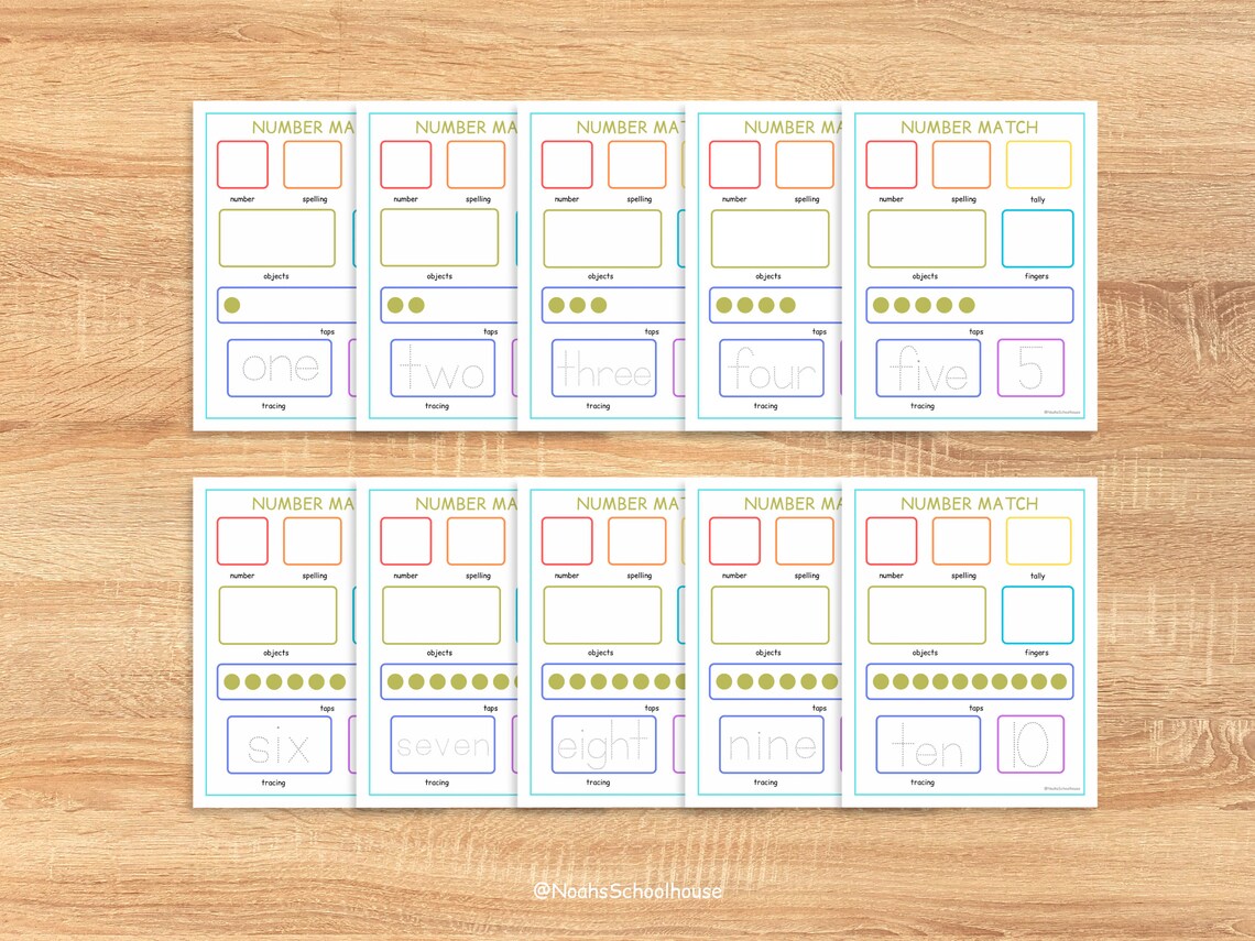 Printable Number Matching } | Homeschool | Toddler Activities | Pre-k ...