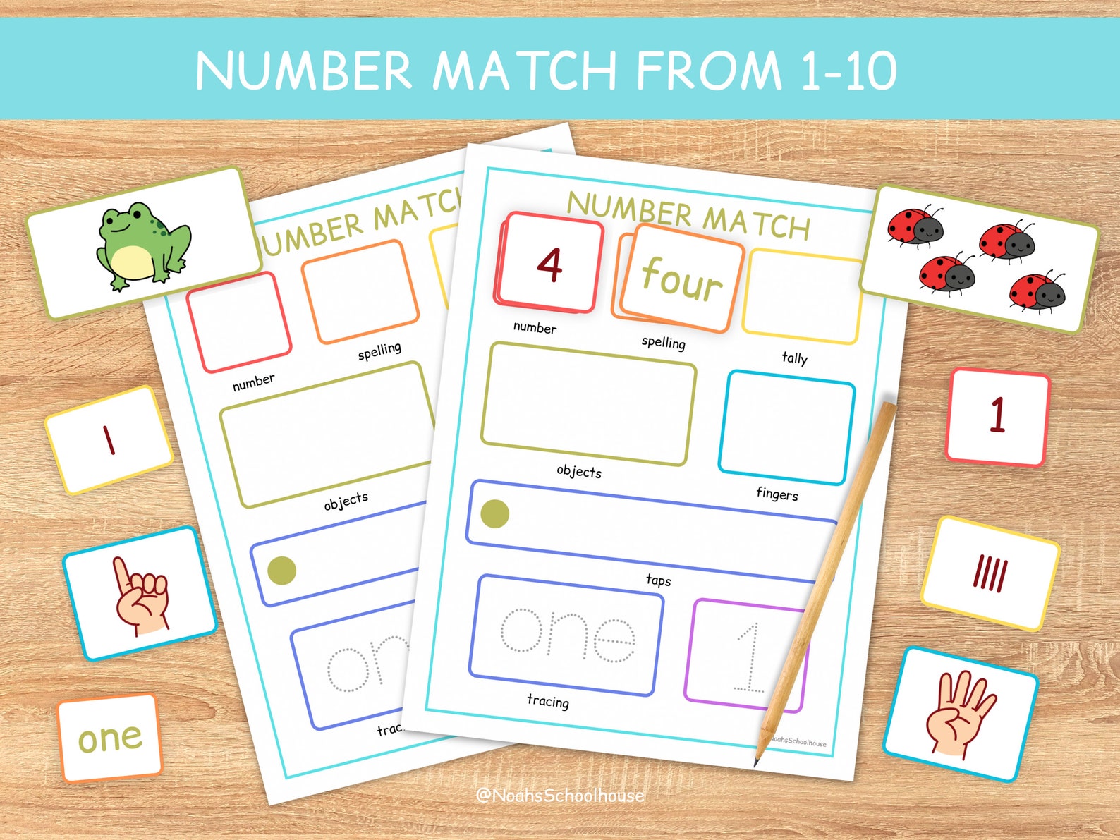 Printable Number Matching } | Homeschool | Toddler Activities | Pre-k ...