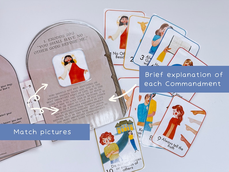 Printable 10 Commandments Mini Study| Homeschool | Sunday School ...