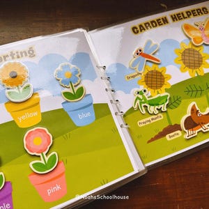 Printable My Garden Busy Book, Binder Activity | Preschool Activity ...
