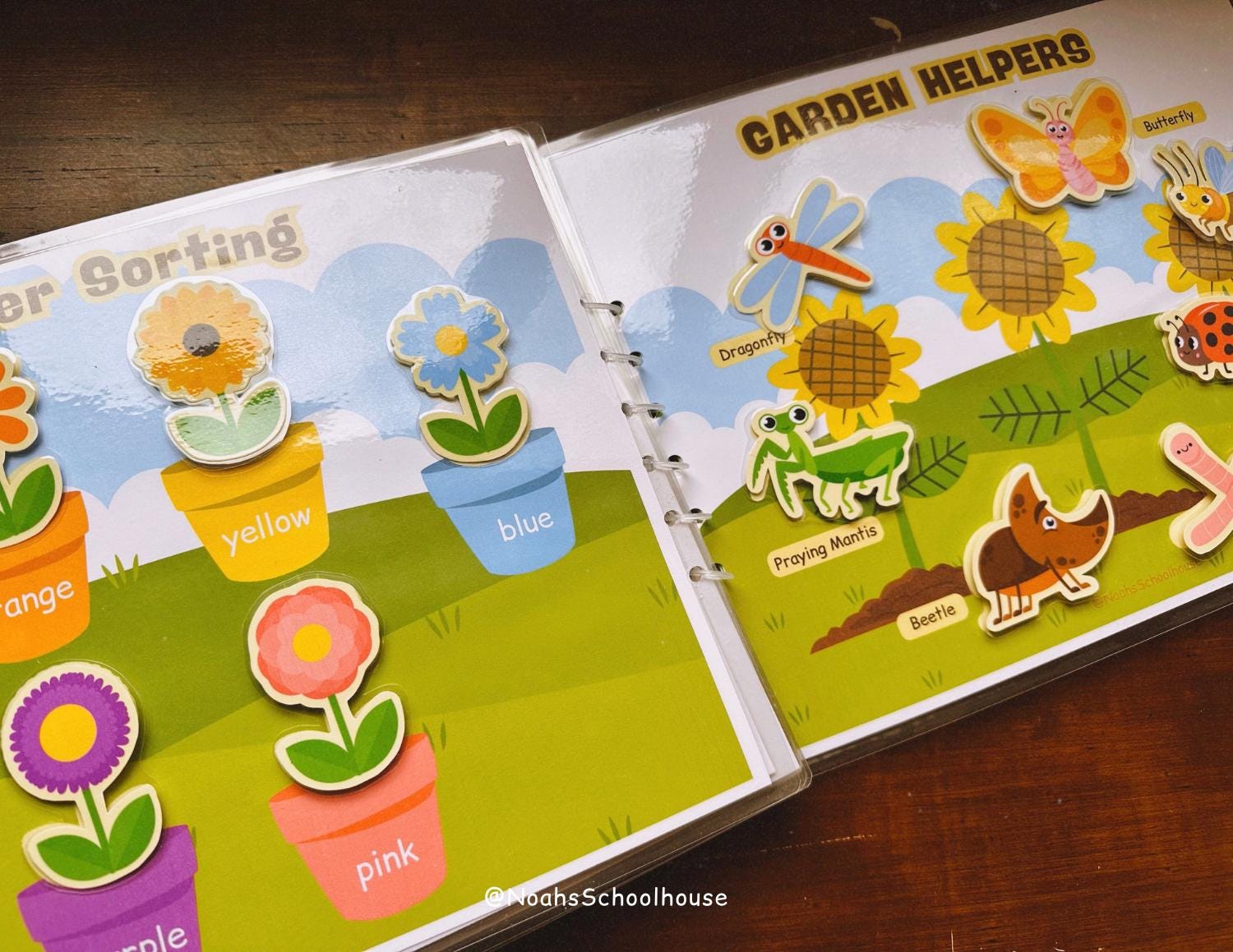 Printable My Garden Busy Book, Binder Activity | Preschool Activity ...