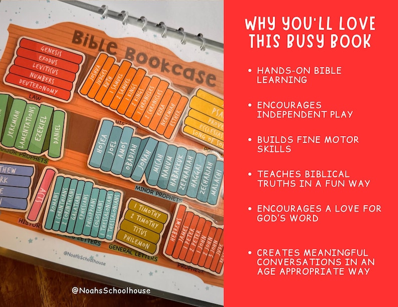 Printable Bible Busy Book, Binder Activity | Preschool Activity ...