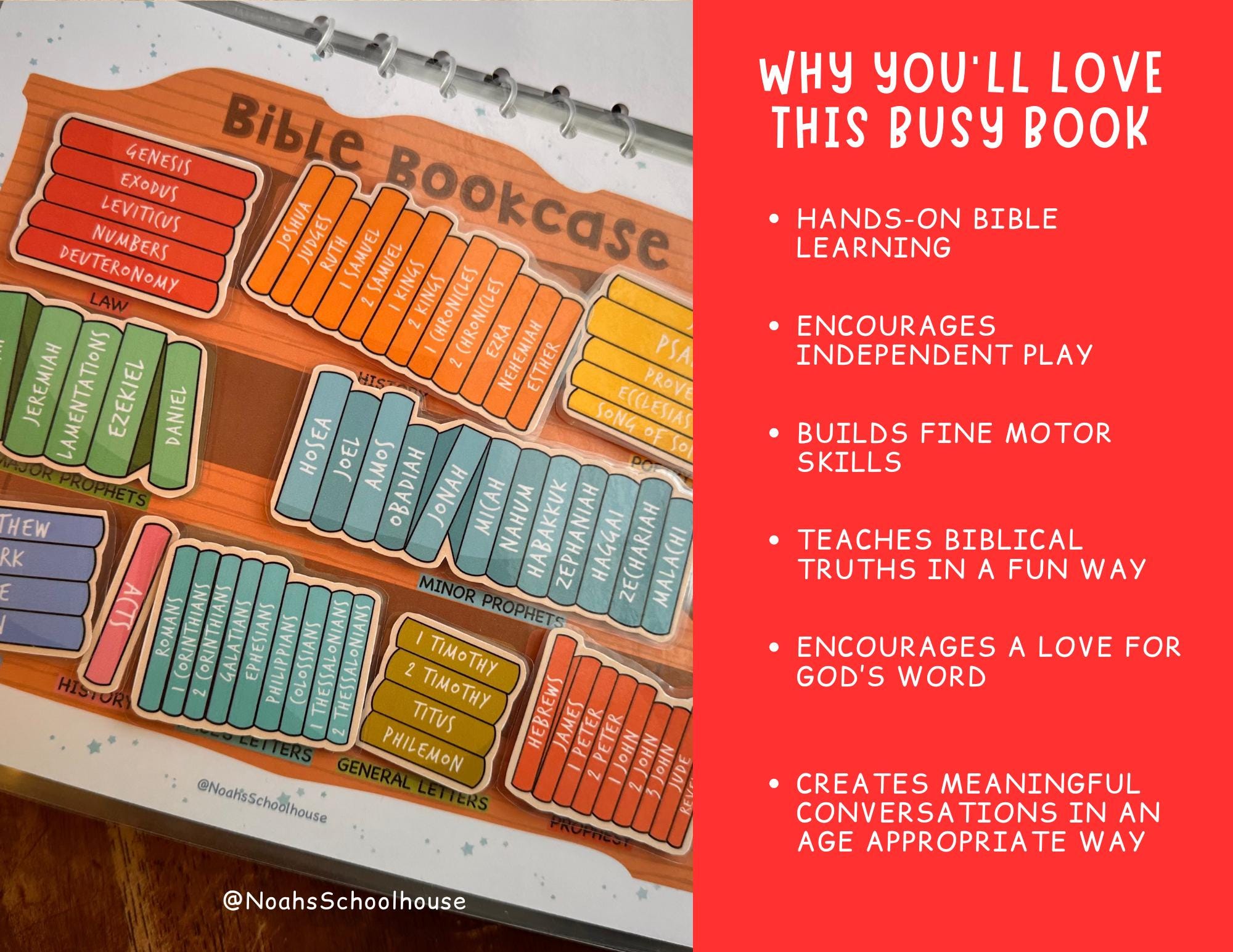 Printable Bible Busy Book, Binder Activity | Preschool Activity ...