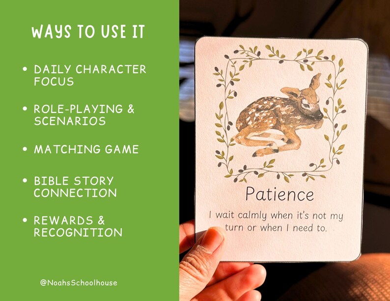 Printable Core Values and Character Traits Cards | Garland | Nursery ...