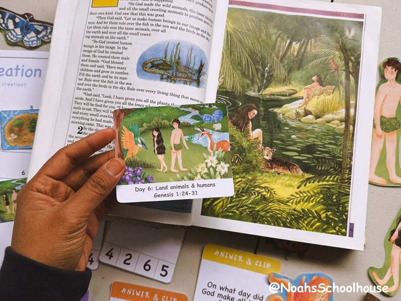 Printable Creation Story Unit Study Homeschool Sunday School Lessons ...