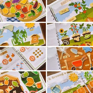 Printable My Garden Busy Book, Binder Activity | Preschool Activity ...