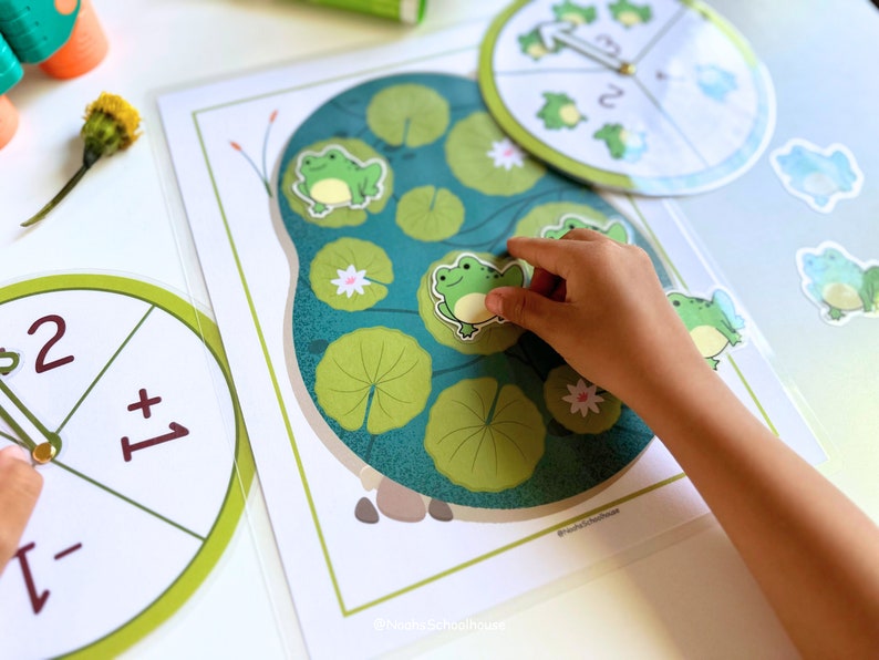 Lily Pad Math Game: Printable Addition & Subtraction (PDF) - Etsy