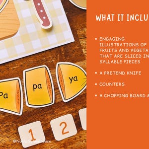 Printable Fruits and Vegetables Syllable Mat Activity | Syllables ...