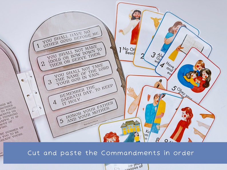 Printable 10 Commandments Mini Study| Homeschool | Sunday School ...