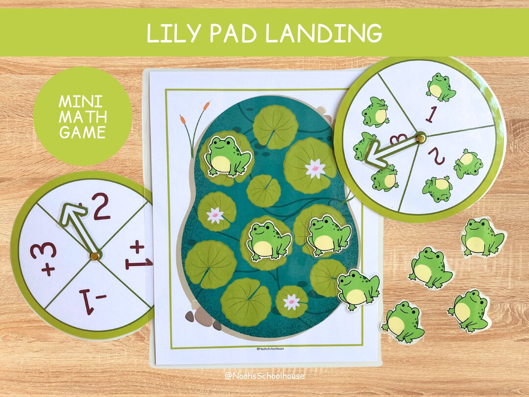 Lily Pad Math Game: Printable Addition & Subtraction (PDF) - Etsy
