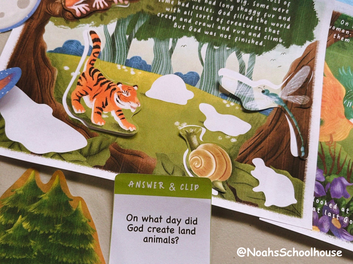 Printable Creation Story Unit Study Homeschool Sunday School Lessons ...