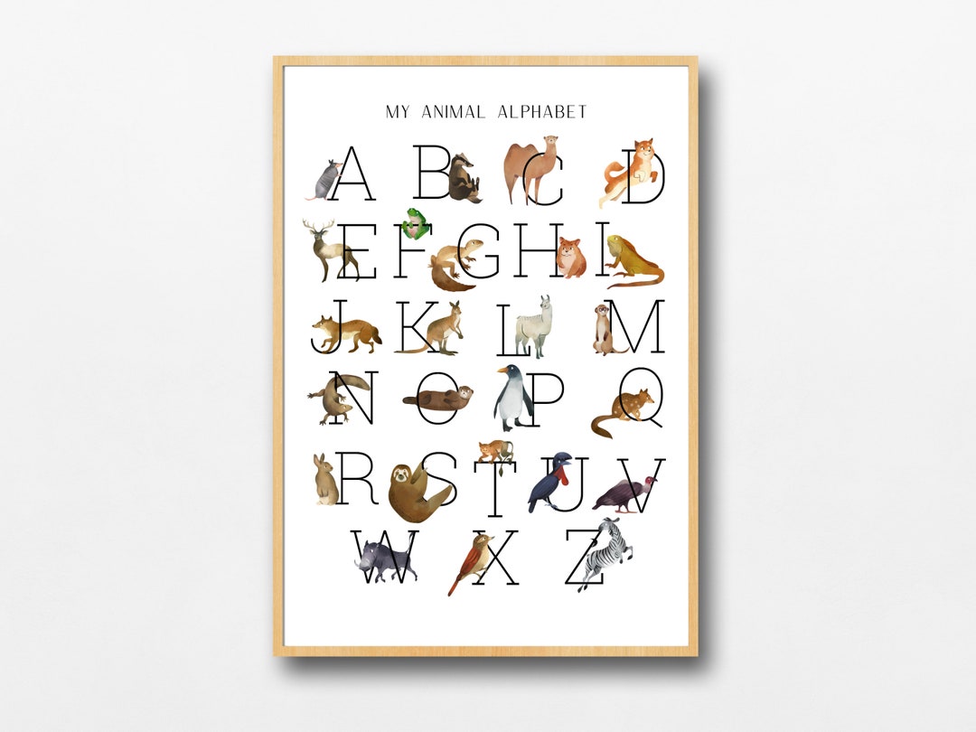 Animal Alphabet Homeschool Printables Classroom Posters - Etsy