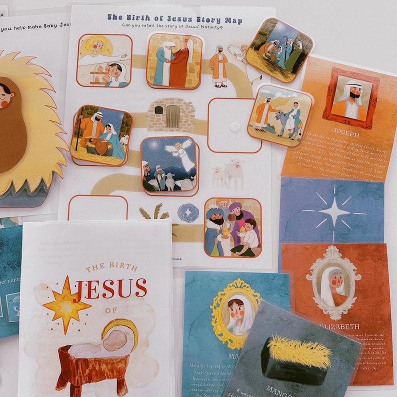 Printable Jesus Birth Activity | Nativity Story | Homeschool | Sunday ...