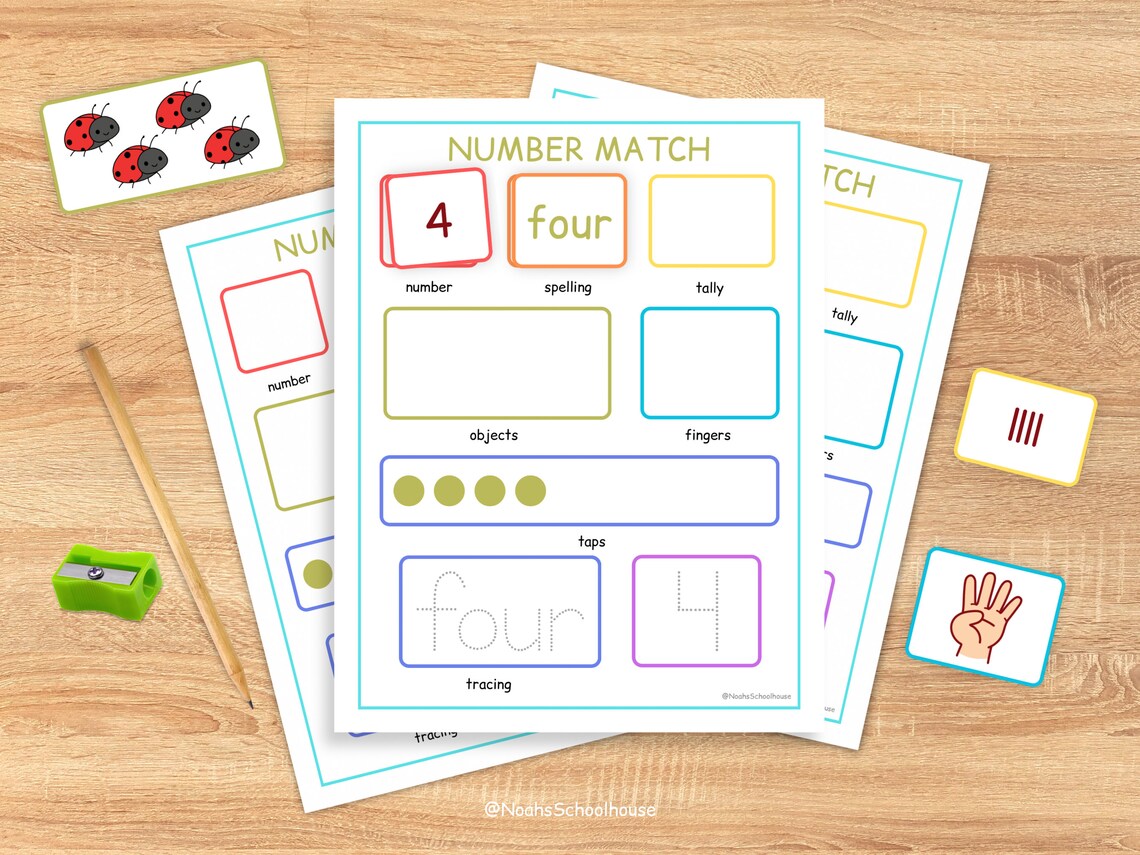 Printable Number Matching } | Homeschool | Toddler Activities | Pre-k ...