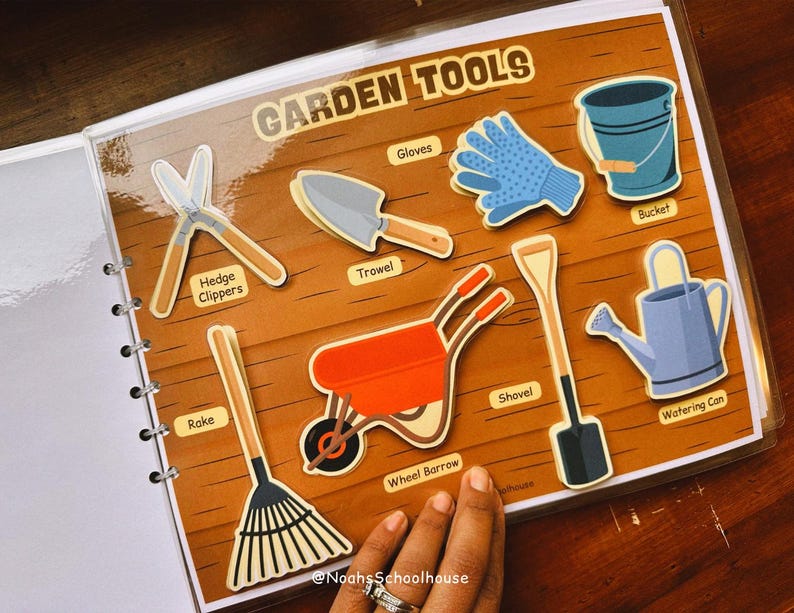 Printable My Garden Busy Book, Binder Activity | Preschool Activity ...